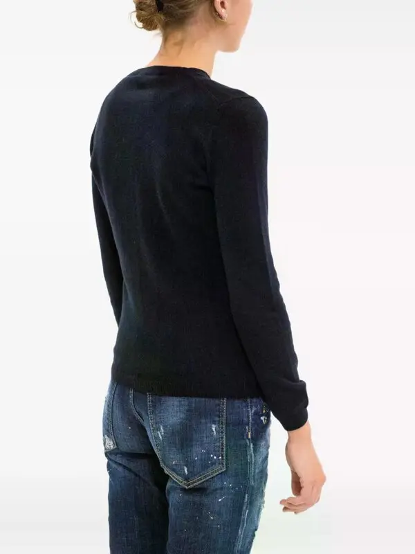 LA ROSE Buttoned Cashmere Cardigan