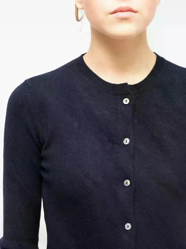 LA ROSE Buttoned Cashmere Cardigan