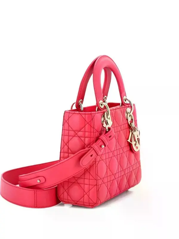 Dior My Abcdior Lady Bag Cannage Quilt Lambskin - Pink
