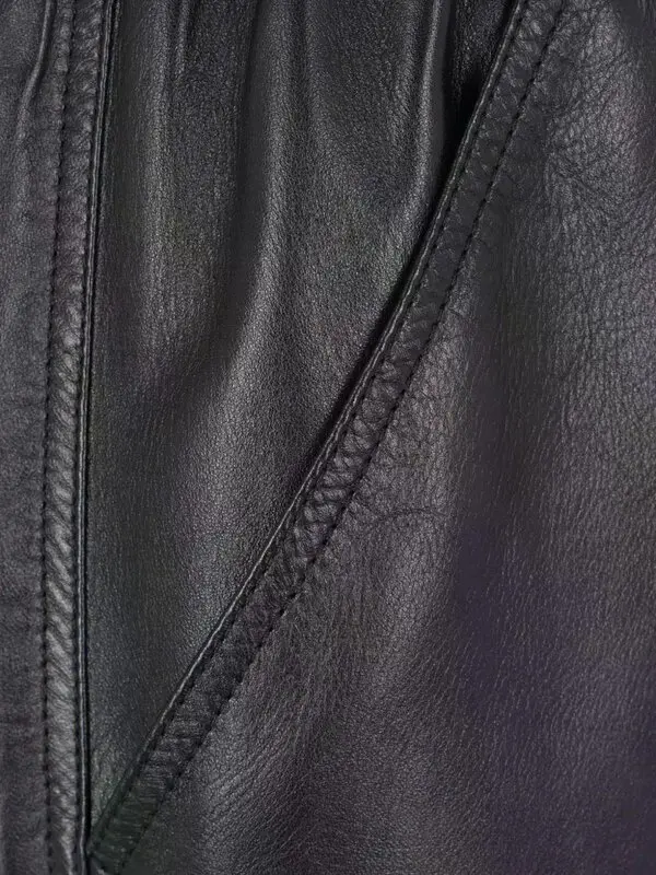 Chloé Elasticated Leather Midi Skirt