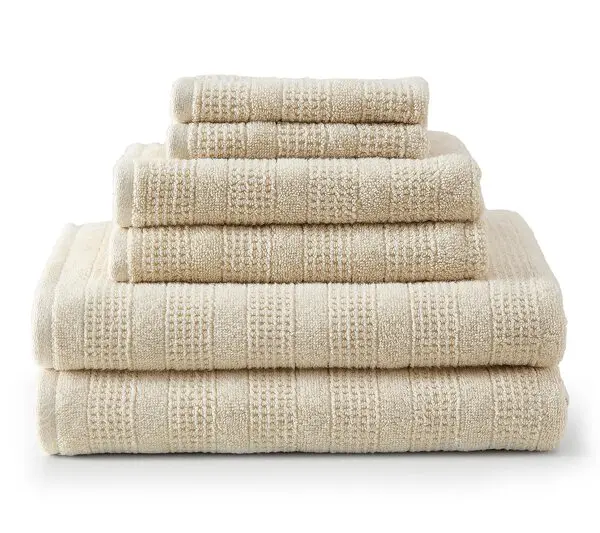 MARTHA STEWART Martha Steweart Bedford Cottage Wheat 6-piece C Otton Towel Set - One-color