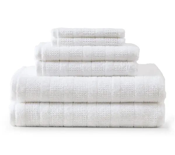 MARTHA STEWART Martha Steweart Bedford Cottage White 6-piece C Otton Towel Set - One-color