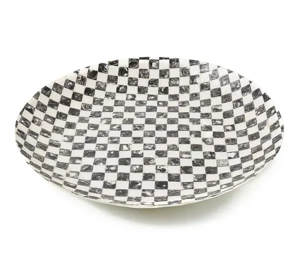 MACKENZIE-CHILDS Check Capiz Decorative Bowl - One-color