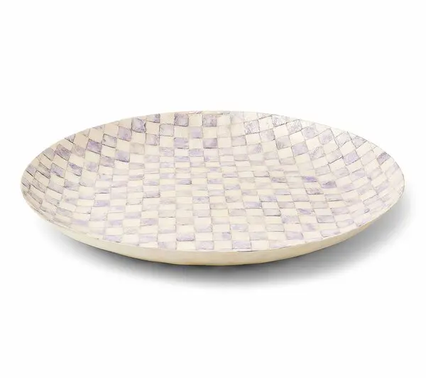 MACKENZIE-CHILDS Check Capiz Decorative Bowl