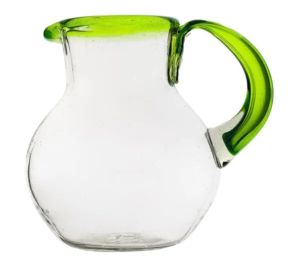 10 STRAWBERRY STREET Lime Rim Mexican Glassware Pitcher - One-color