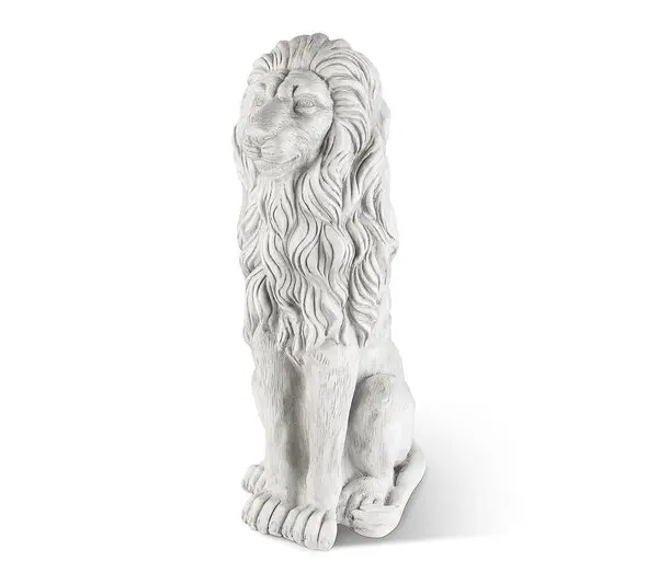 GLITZHOME Oversized Mgo Guardian Sitting Lion G Arden Statue - One-color