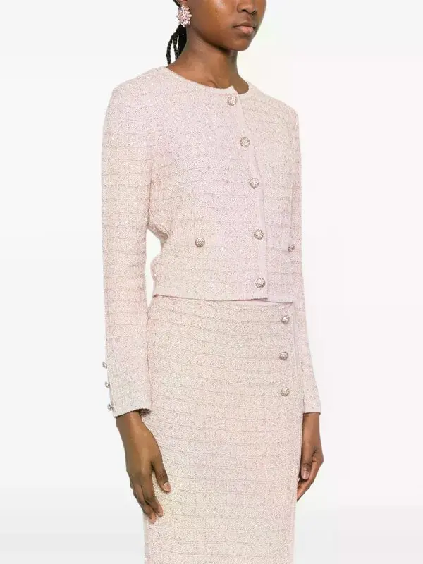 Alessandra Rich Button Embellished Knitwear Cardigan
