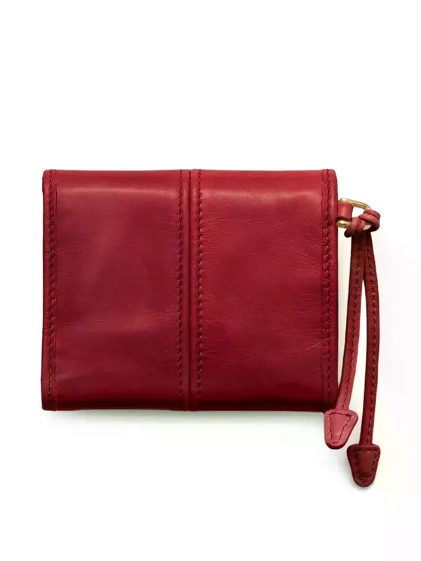 Prada Logo-plaque Leather Wallet - Red
