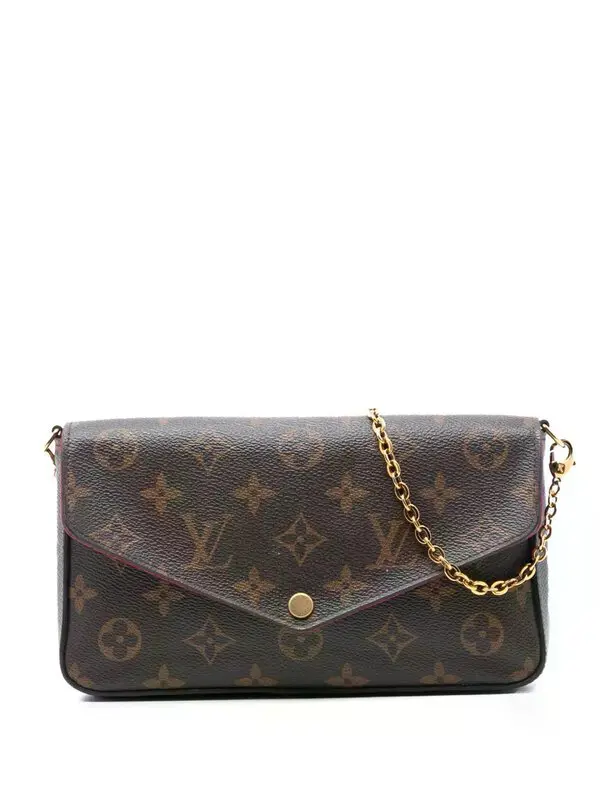 LOUIS VUITTON 2016 Monogram Pochette Felicie - Brown