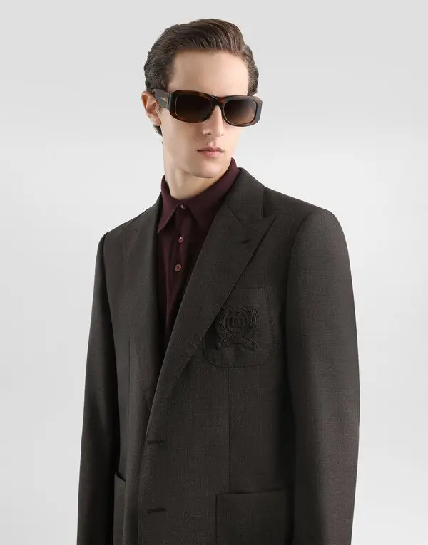 Dolce & Gabbana Single-breasted Wool Canvas Jacket