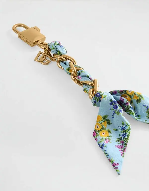 Dolce & Gabbana Printed Satin Keychain - Multicolor