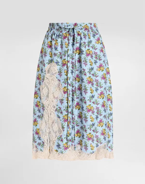 Dolce & Gabbana Floral-print A-line Skirt