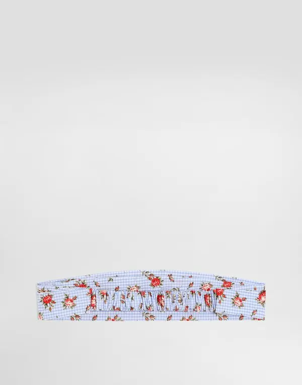 Dolce & Gabbana Small Rose-print Poplin Bandana