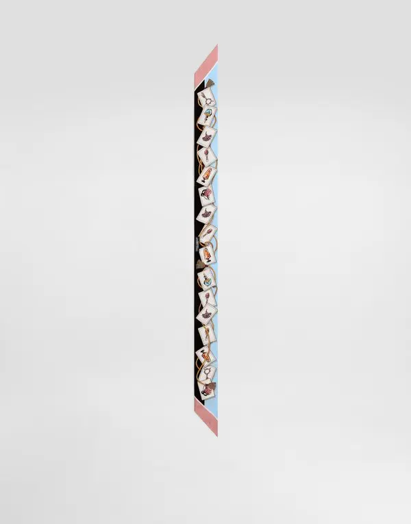 Dolce & Gabbana Perfume-print Silk Twill Bandeau 6x100 - Multicolor