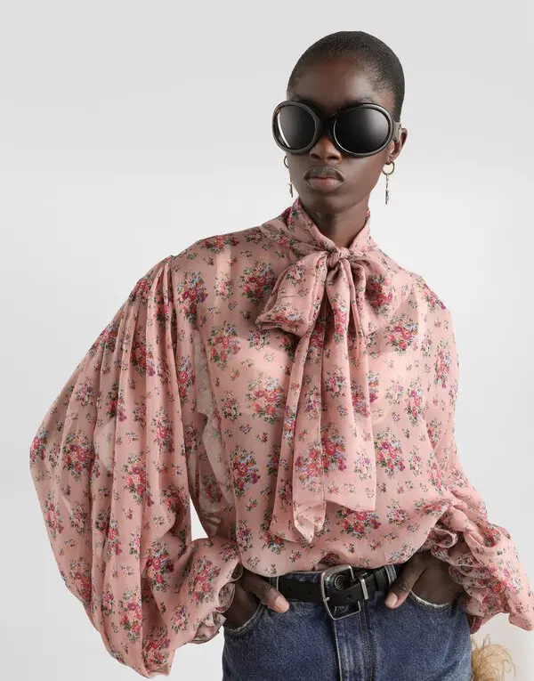 Dolce & Gabbana Floral Chiffon Top