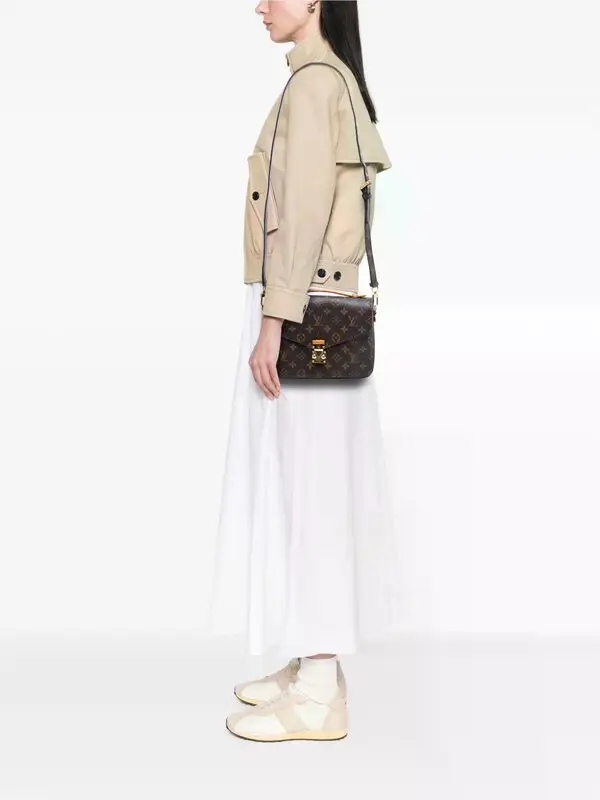 LOUIS VUITTON 2015 Monogram Pochette Metis Satchel - Brown