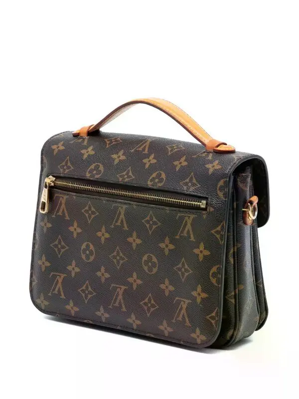 LOUIS VUITTON 2015 Monogram Pochette Metis Satchel - Brown