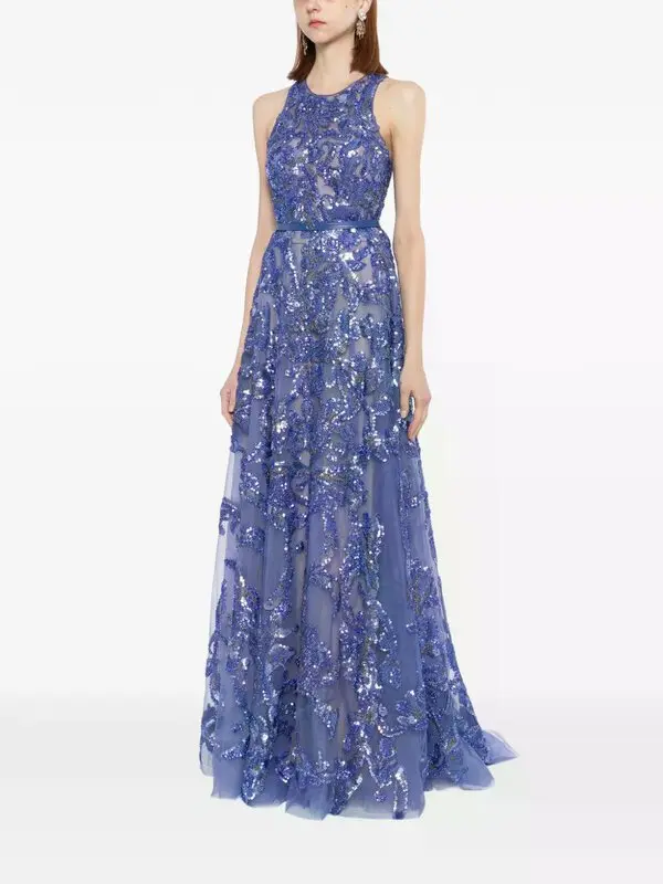 saiid kobeisy evening dresses SAIID KOBEISY RE3363 GOLD APPLIQUED GOWN – Fantasy Bridal Boutique
