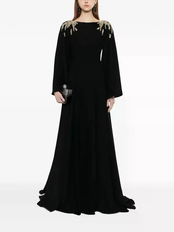 SAIID KOBEISY Embellished Crepe Kaftan