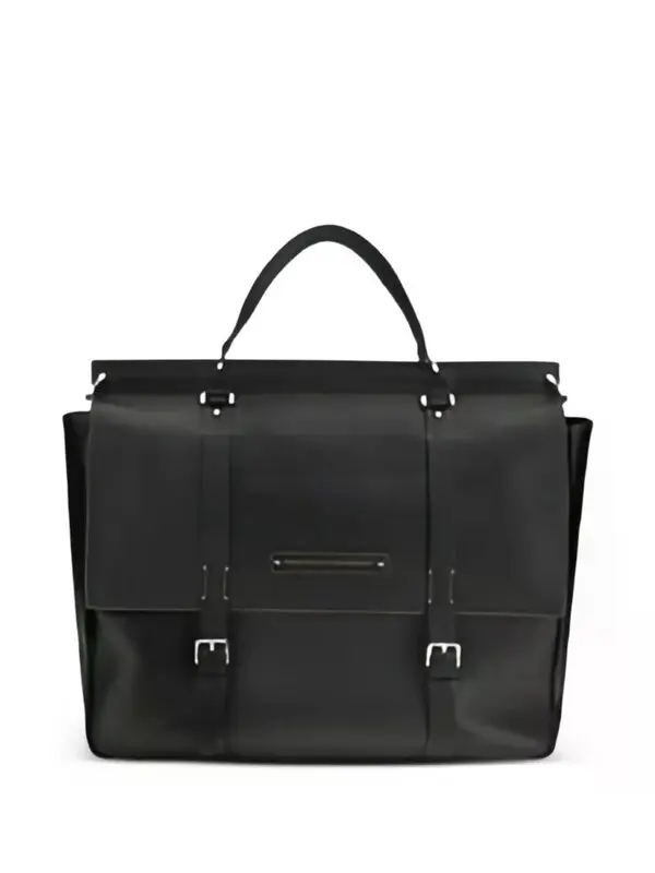Brunello Cucinelli Buckle Leather Shoulder Bag - Black