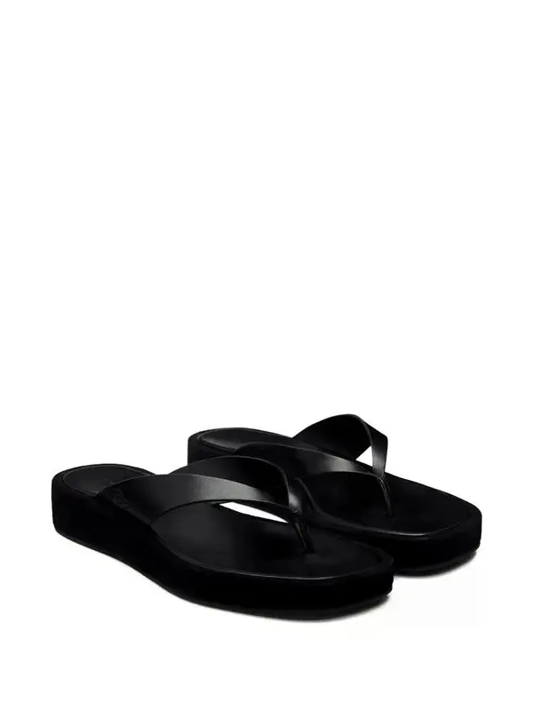 REFORMATION Eden Platform Thong Sandals - Black