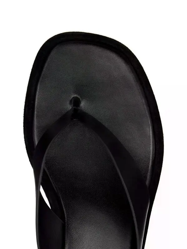 REFORMATION Eden Platform Thong Sandals - Black
