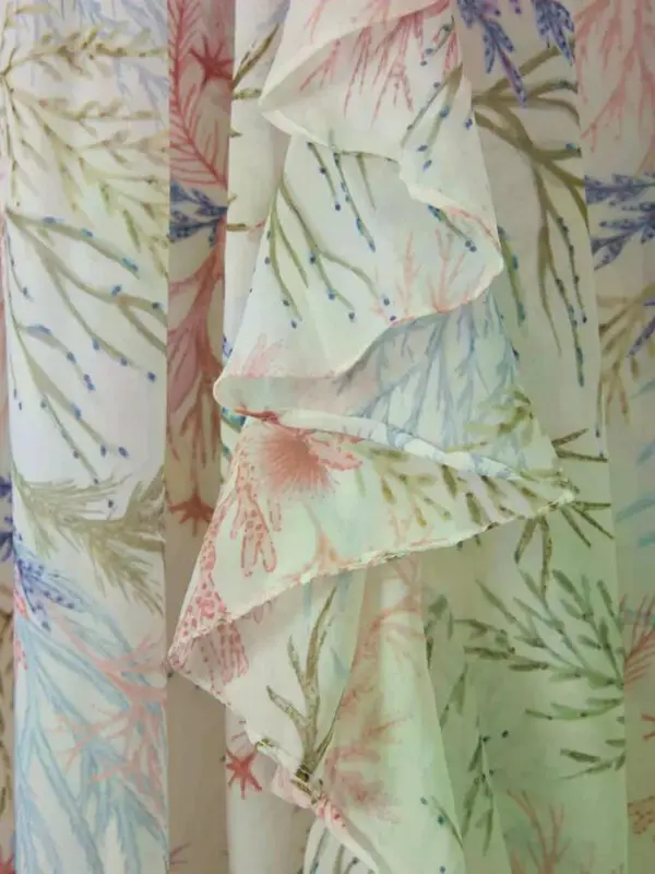 PatBO Seaweed Trim Cut-out Ruffled Maxi Dress