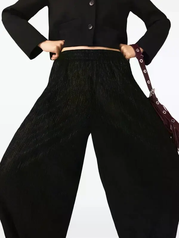 Maje Metallic-effect Straight Trousers