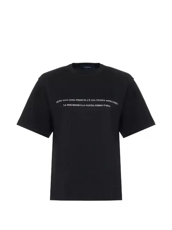 Sportmax Round-neck Printed T-shirt - Black