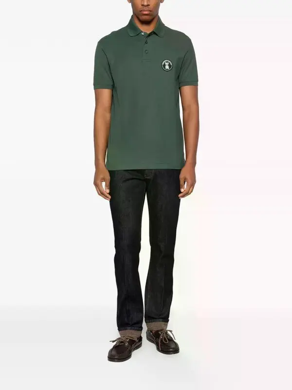 Emporio Armani Five-pocket Jeans With Logo Plaque - Blue