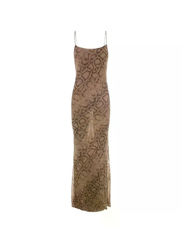 Andamane Python Print Column Dress