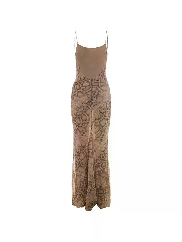 Andamane Python Print Column Dress