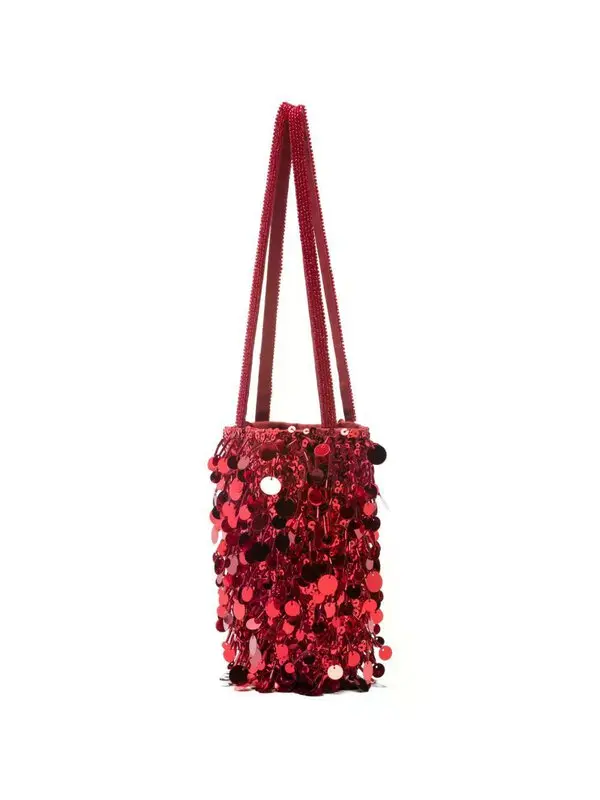 ANYA HINDMARCH Mini Imperial Leather Bucket Bag - Red