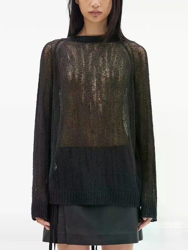 ANN DEMEULEMEESTER Semi-sheer Knit Sweater