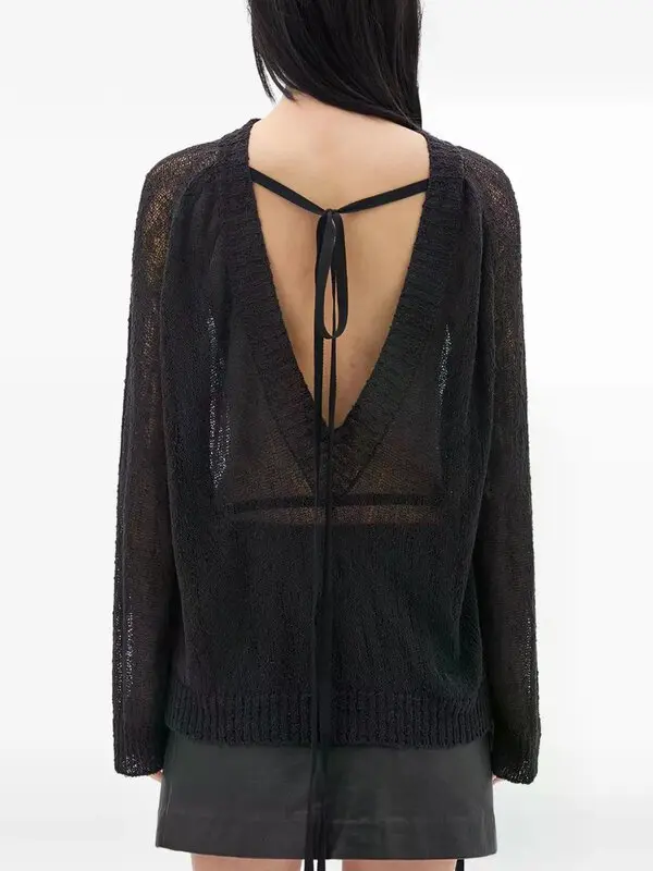 ANN DEMEULEMEESTER Semi-sheer Knit Sweater