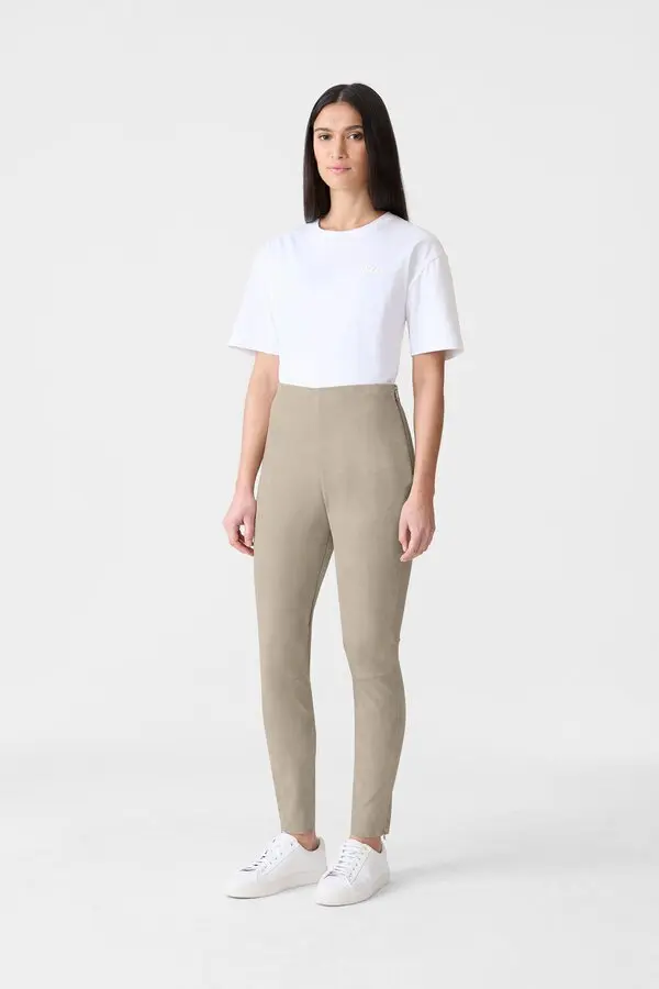 Mackage Navi-su Fitted Lamb Suede Legging - Grey