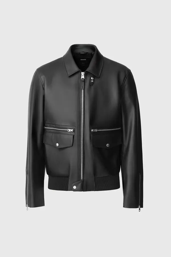 Mackage Leather Zip Jacket