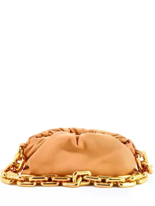 Bottega Veneta The Chain Pouch Leather Teen Shoulder Bag - Neutrals