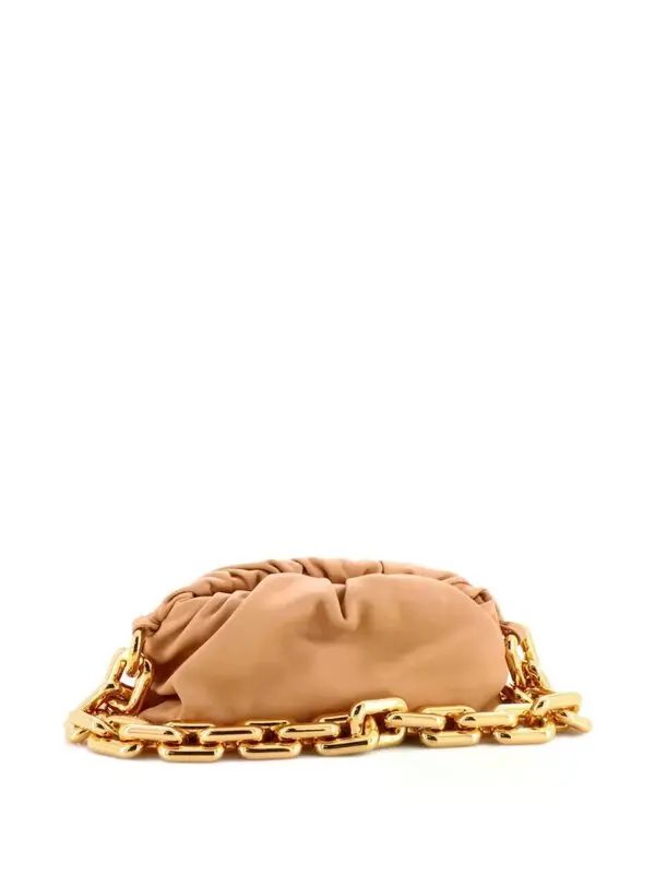 Bottega Veneta The Chain Pouch Leather Teen Shoulder Bag - Neutrals