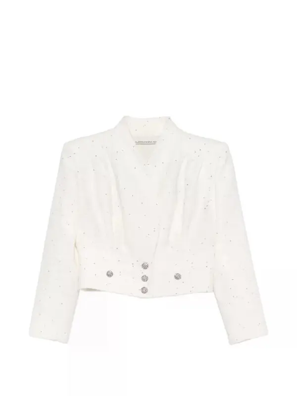 Alessandra Rich Embellished-button Cropped Jacket