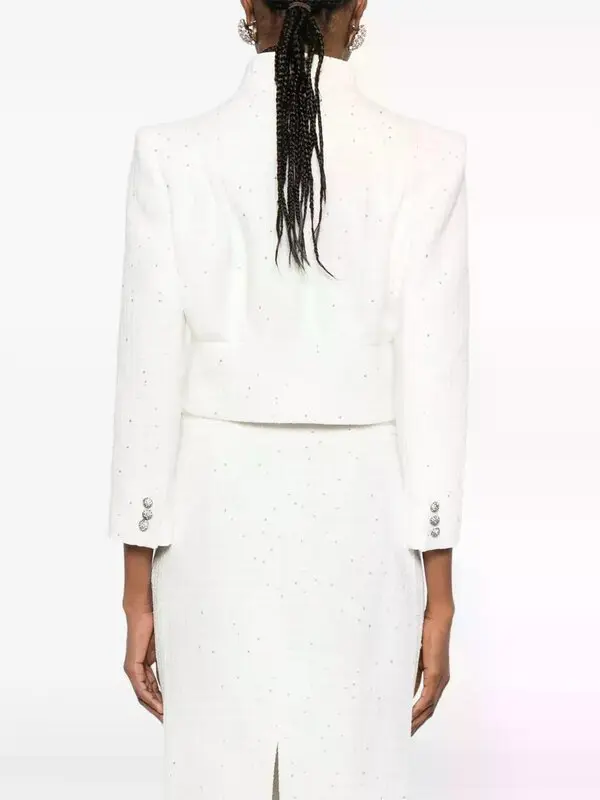 Alessandra Rich Embellished-button Cropped Jacket
