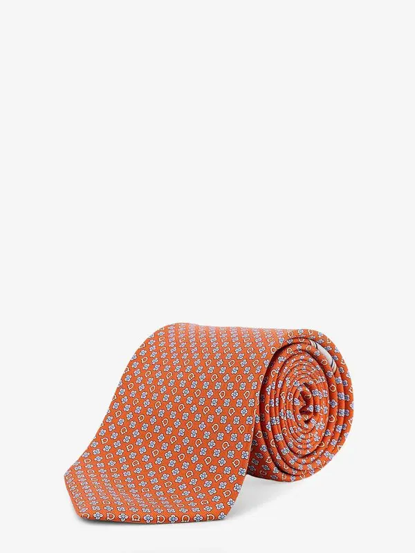 FERRAGAMO Silk Neck Tie - Orange