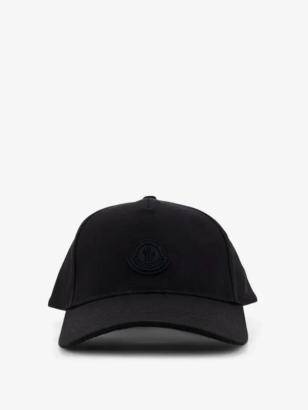 Moncler Cotton Baseball Cap - Black