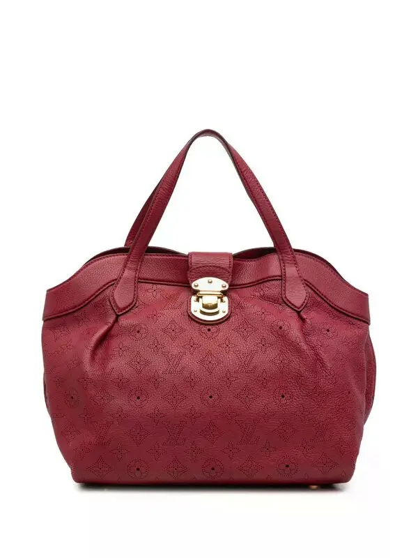 LOUIS VUITTON 2011 Monogram Mahina Cirrus Pm Handbag - Red
