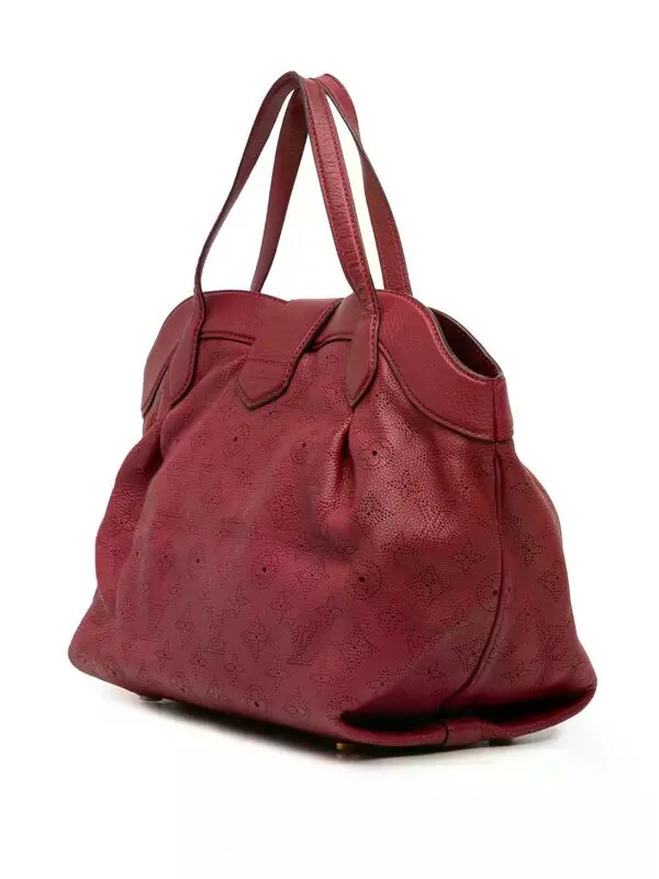 LOUIS VUITTON 2011 Monogram Mahina Cirrus Pm Handbag - Red
