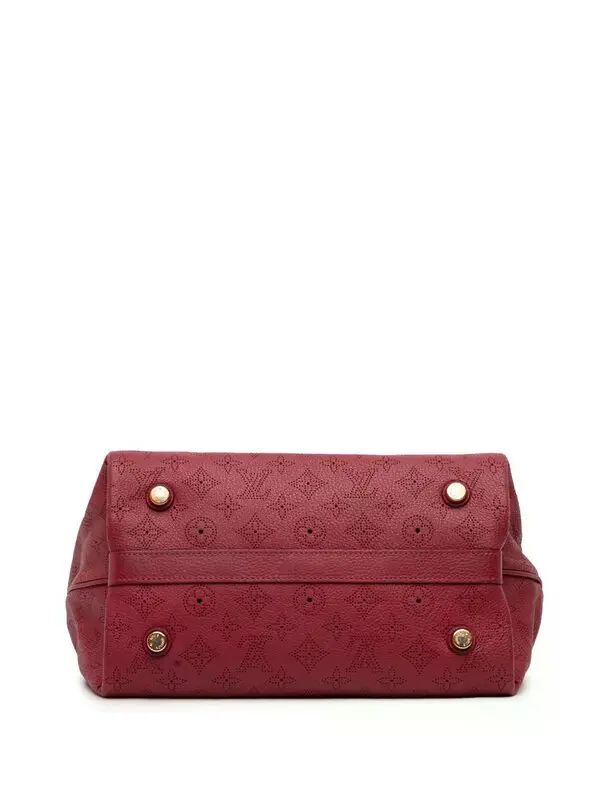 LOUIS VUITTON 2011 Monogram Mahina Cirrus Pm Handbag - Red