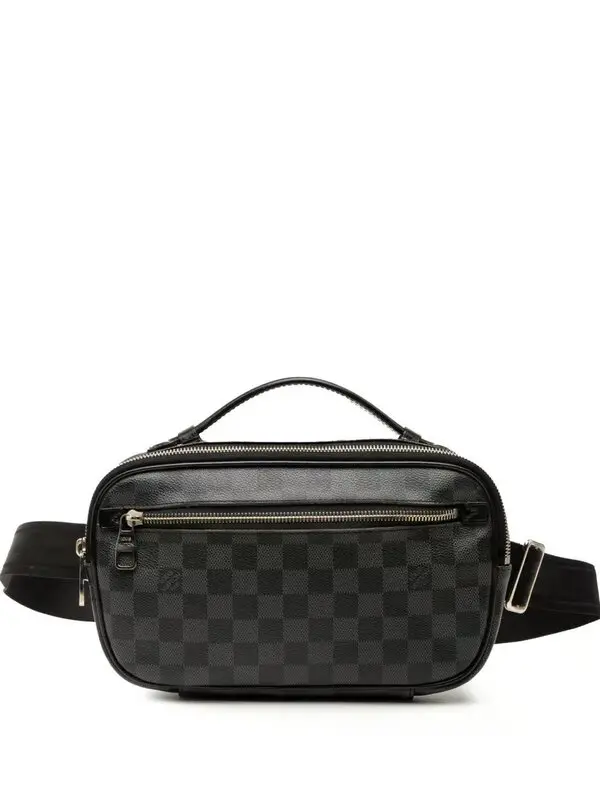 LOUIS VUITTON 2014 Damier Graphite Ambler Belt Bag - Black
