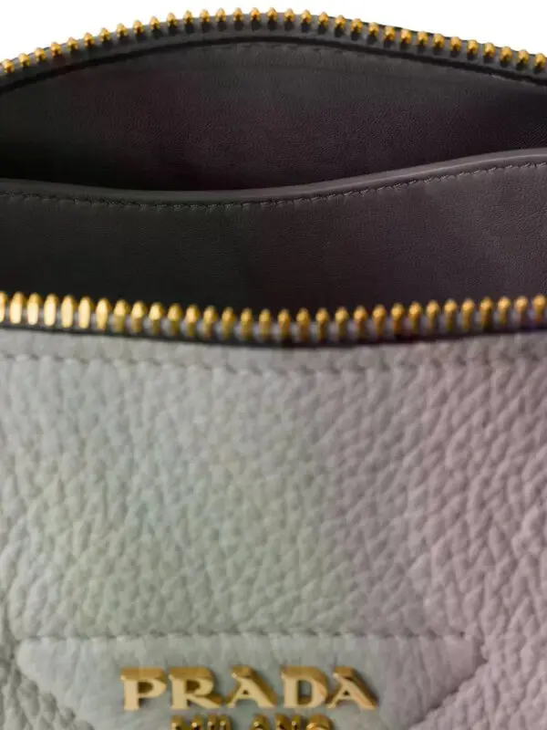 Prada Leather Tote Bag With Logo Detail