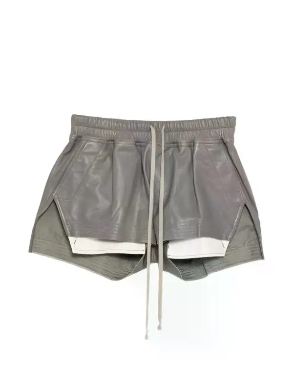 Rick Owens Drawstring Leather Shorts
