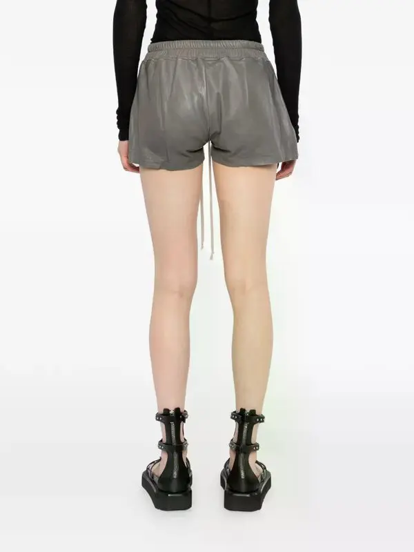 Rick Owens Drawstring Leather Shorts